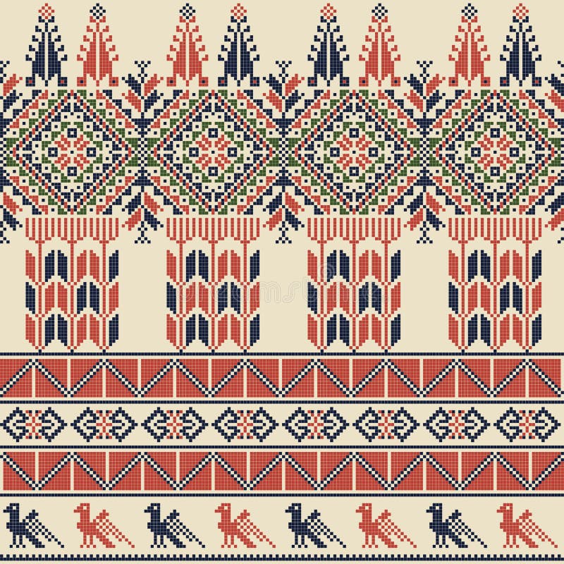 Palestinian Embroidery Pattern Stock Vector - Illustration of design ...