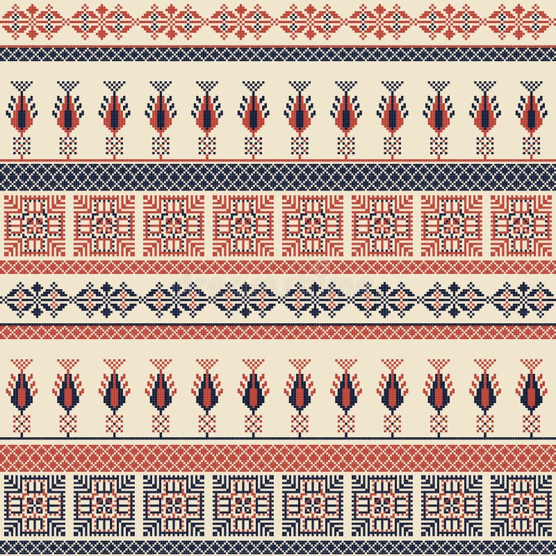 Palestinian Embroidery Pattern Stock Vector - Illustration of muslim ...