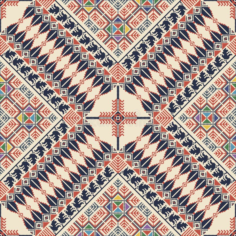 Palestinian Embroidery Pattern Stock Vector - Illustration of pattern ...
