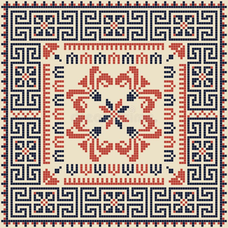 Palestinian Embroidery Pattern Stock Vector - Illustration of fashion ...