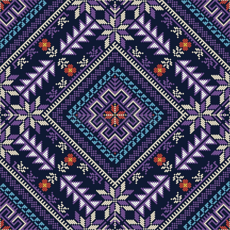 Palestinian Embroidery Pattern Stock Vector - Illustration of palestina ...