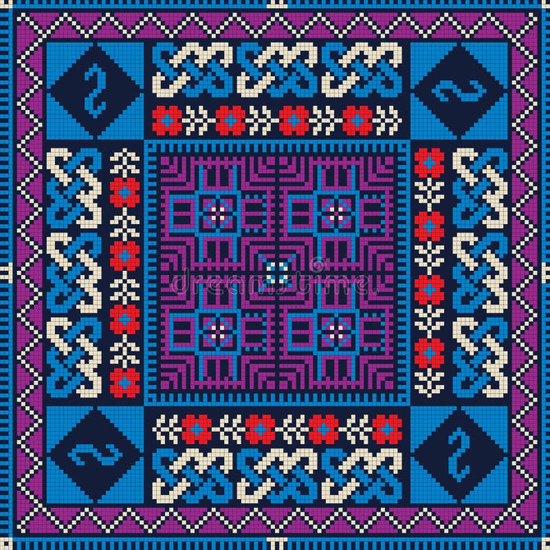 Palestinian Embroidery Pattern Stock Vector - Illustration of palestina ...