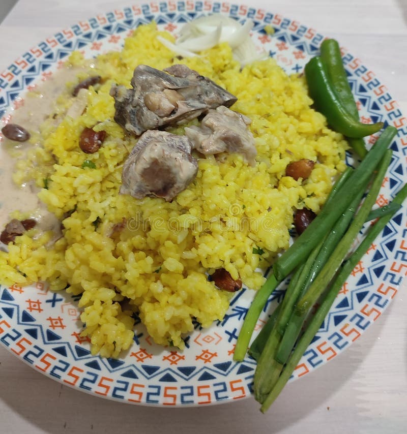 Palestinian mansaf stock photo. Image of dish, food - 266240848