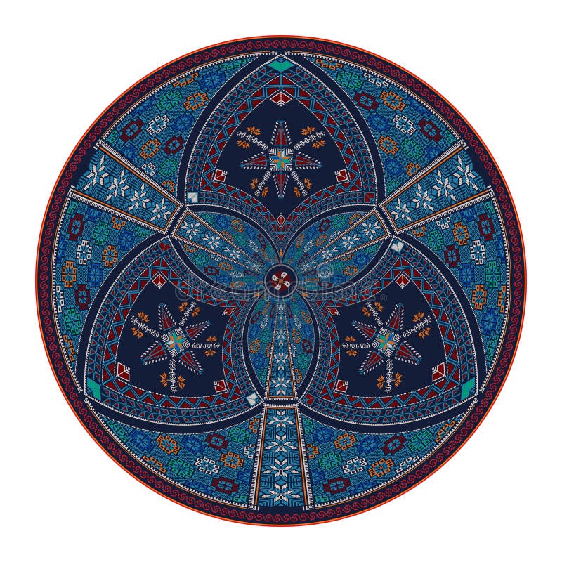 Palestinian Tatreez Pattern Stock Vector - Illustration of native ...