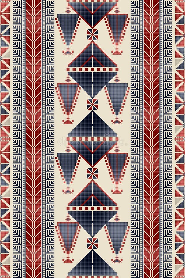Palestinian Tatreez, Template Pattern 2 Stock Vector - Illustration of ...