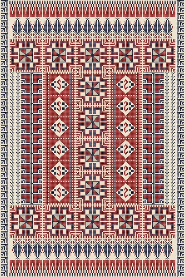 Palestinian Tatreez, Template Pattern 4 Stock Vector - Illustration of ...