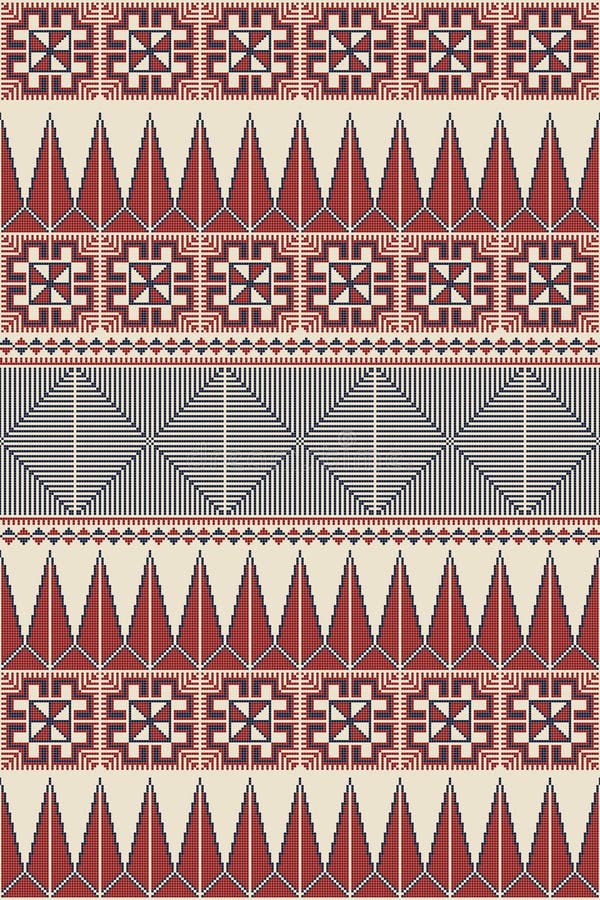 Palestinian Tatreez, Template Pattern 5 Stock Vector - Illustration of ...