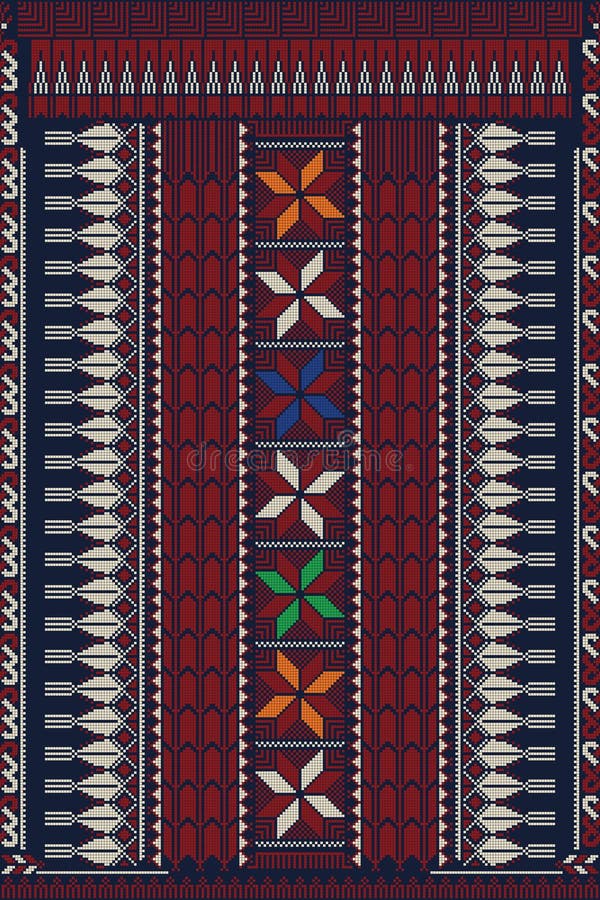 Palestinian Tatreez, Template Pattern 10 Stock Vector - Illustration of ...