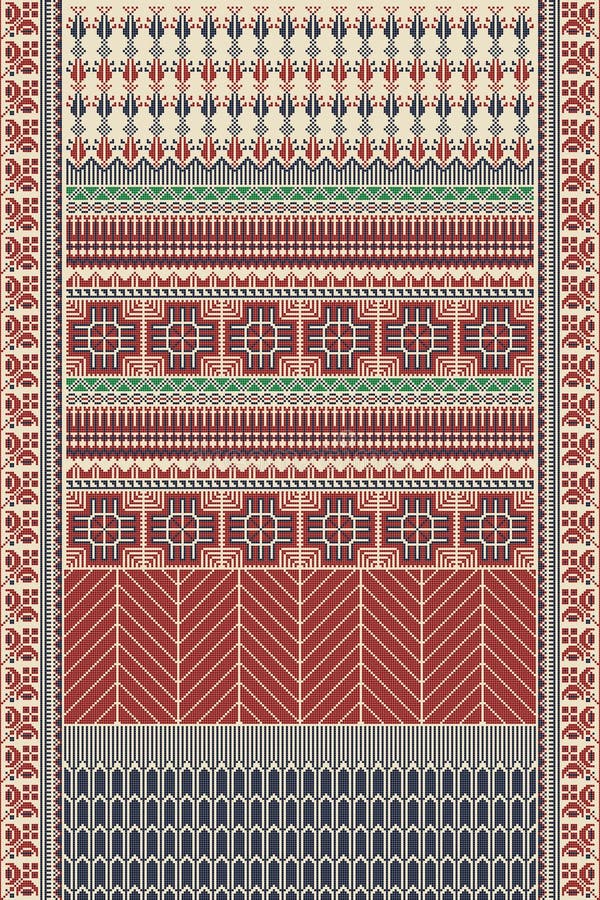 Palestinian Tatreez, Template Pattern 14 Stock Vector - Illustration of ...
