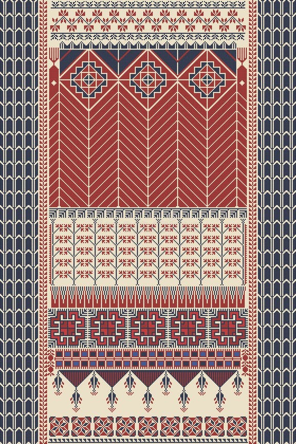 Palestinian Tatreez, Template Pattern 20 Stock Vector - Illustration of ...