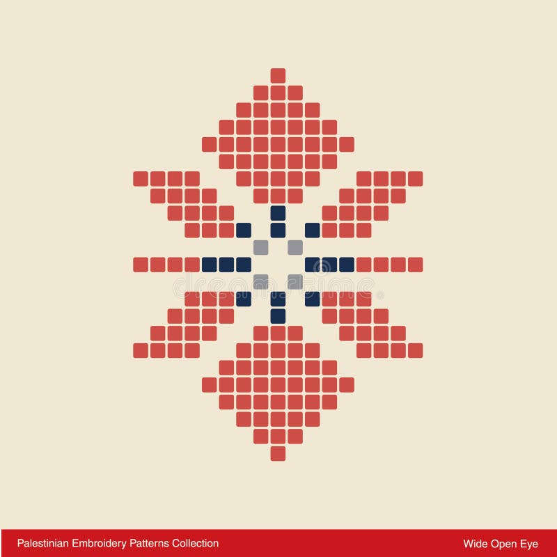 Palestinian Traditional Embroidery Patterns. Eyes Wide Open Stock ...