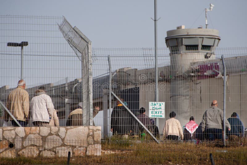 Palestinians Passing through Bethlehem Checkpoint Editorial Stock Image ...
