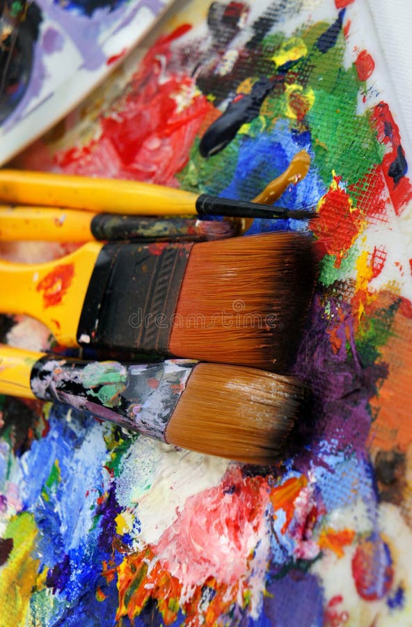 Paleta da arte imagem de stock. Imagem de azul, pintor - 26897157