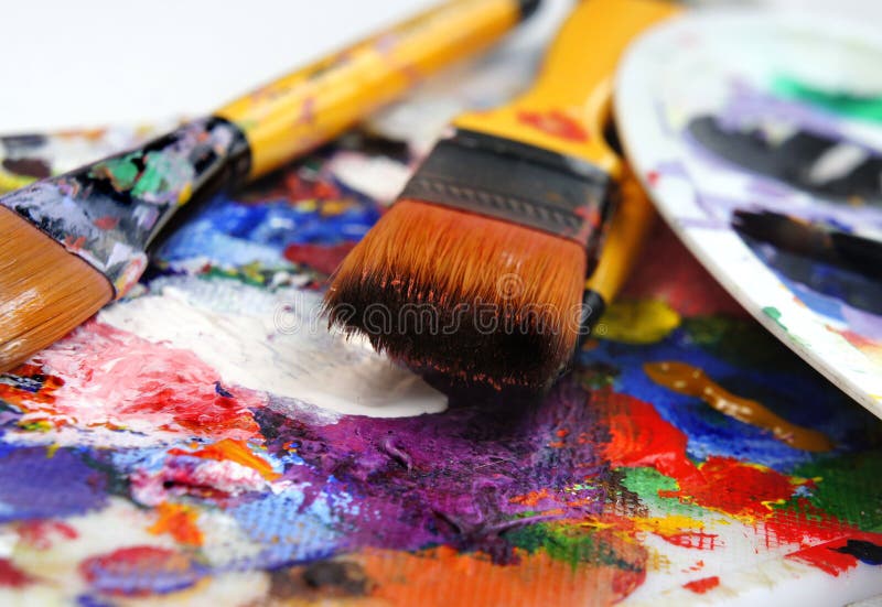Paleta da arte foto de stock. Imagem de pintor, artigo - 26897286