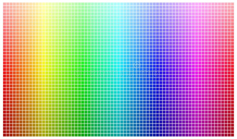 Paleta De Colores Del Arcoiris Con Cada Matiz Ilustración del Vector ...