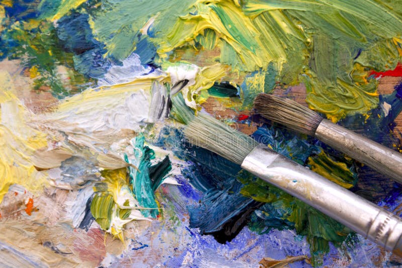 Paleta del arte imagen de archivo. Imagen de pinturas - 113073147