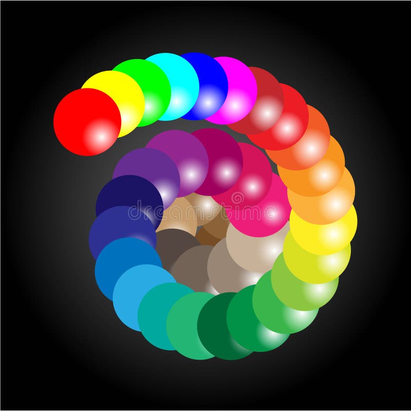 Round Color Palette with Eight Basic Colors Stock Vector - Illustration ...