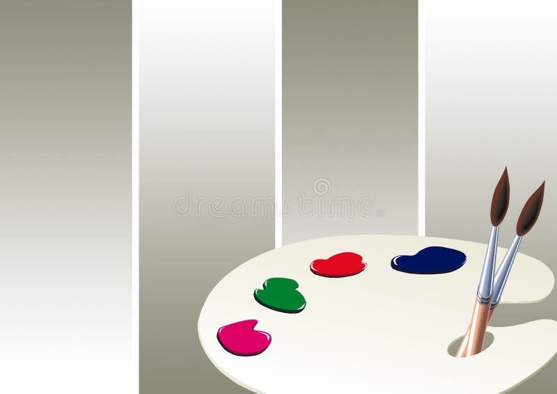 Palette And Canvas Picture. Image: 3353789