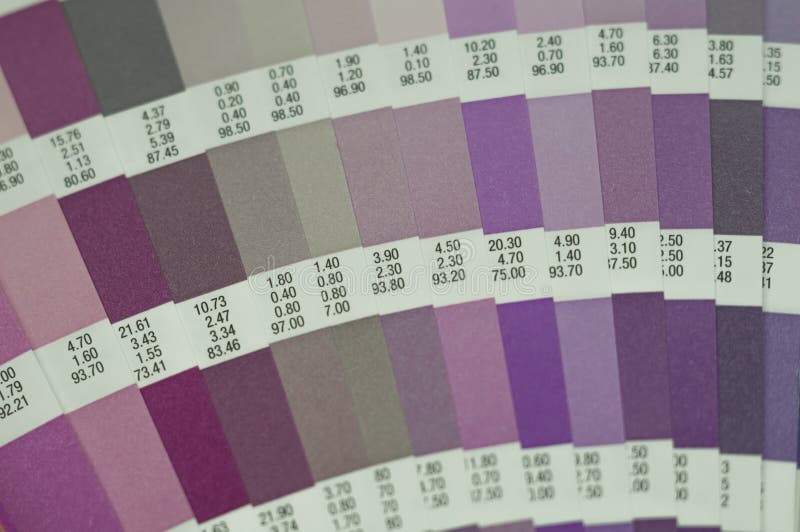 Palette of Color Shades. a Sample of the Chromaticity of the Colors ...