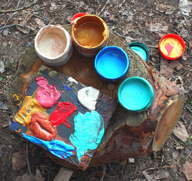 Palette of colors stock photo. Image of education, palette - 51783084