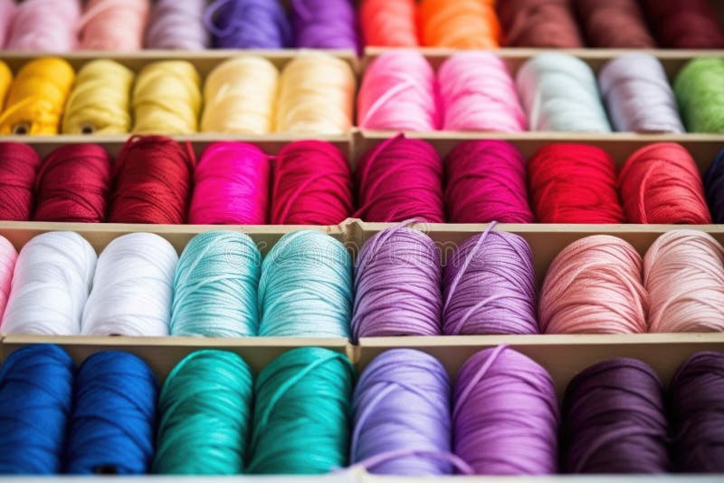 A Palette of Cotton Thread Ready To Be Spun Stock Photo - Image of ...