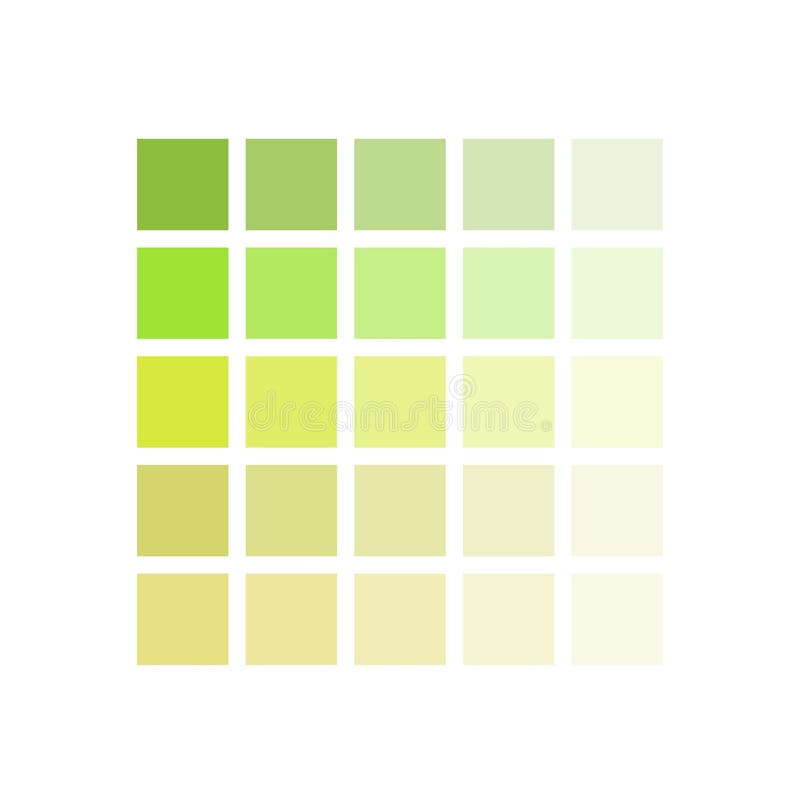 Palette De Couleurs Verte. Illustration Vectorielle. Eps 10 ...