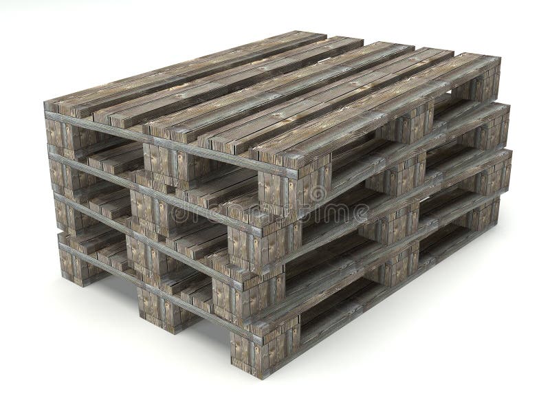 Palette en bois d'entrepôt illustration stock. Illustration du entrepôt ...