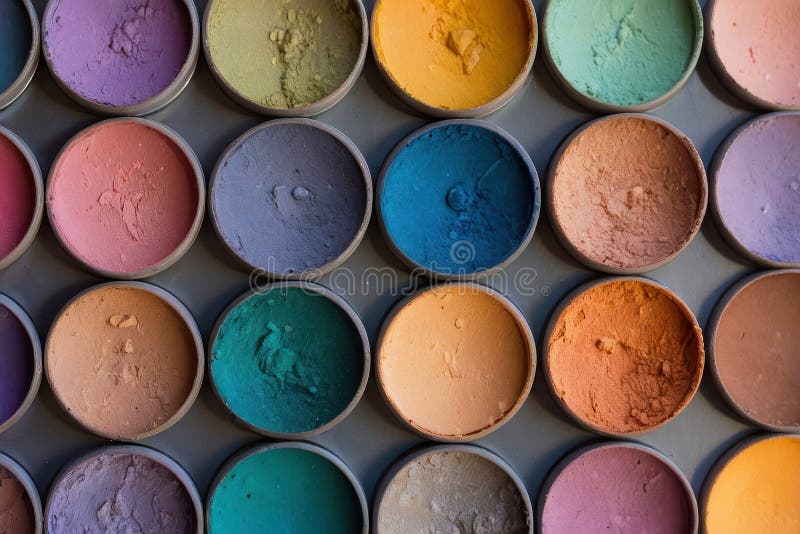 Palette with Eye Shadows of Different Colors, Cosmetics and Makeup ...