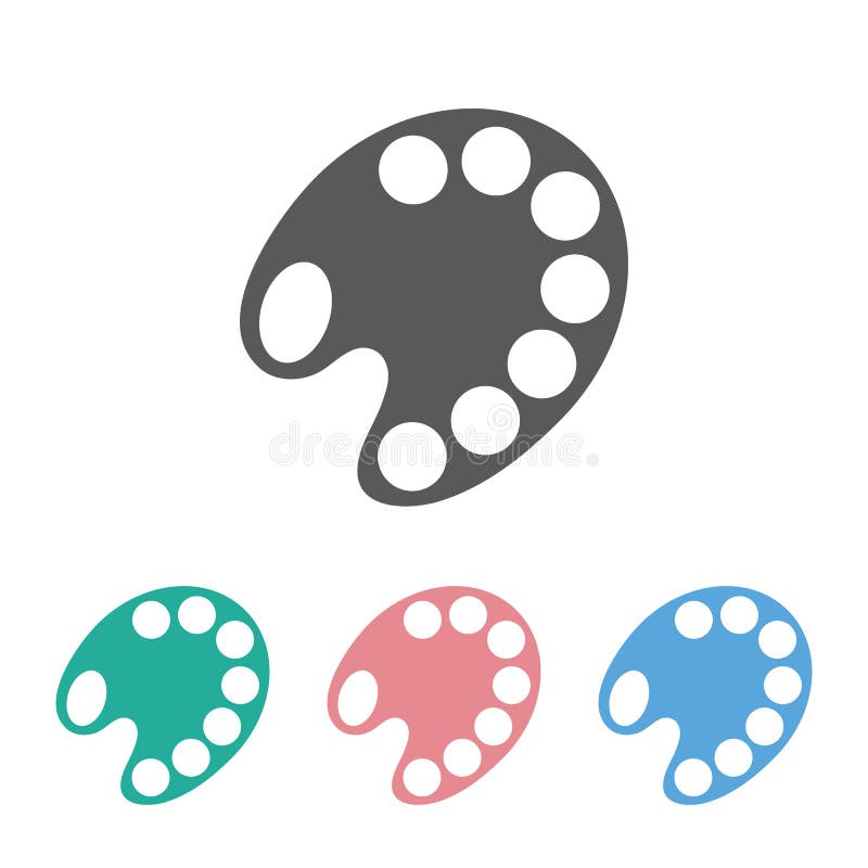 Palette Icon, Color, Art, Painter, Draw Stock Vector - Illustration of ...