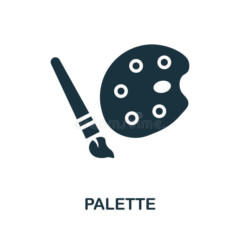 Palette Line Icon. Monochrome Simple Palette Outline Icon for Templates ...