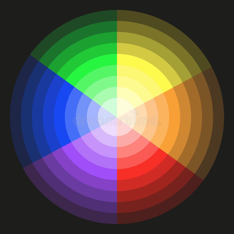 A Palette of Main Colors. Guide To the Primary Color Palette Stock ...