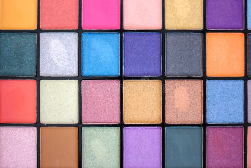 Palette with Makeup. Multicolor Eye Shadow Stock Image - Image of care ...