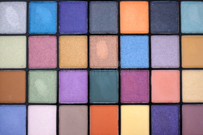 Palette with Makeup. Multicolor Eye Shadow Stock Image - Image of ...