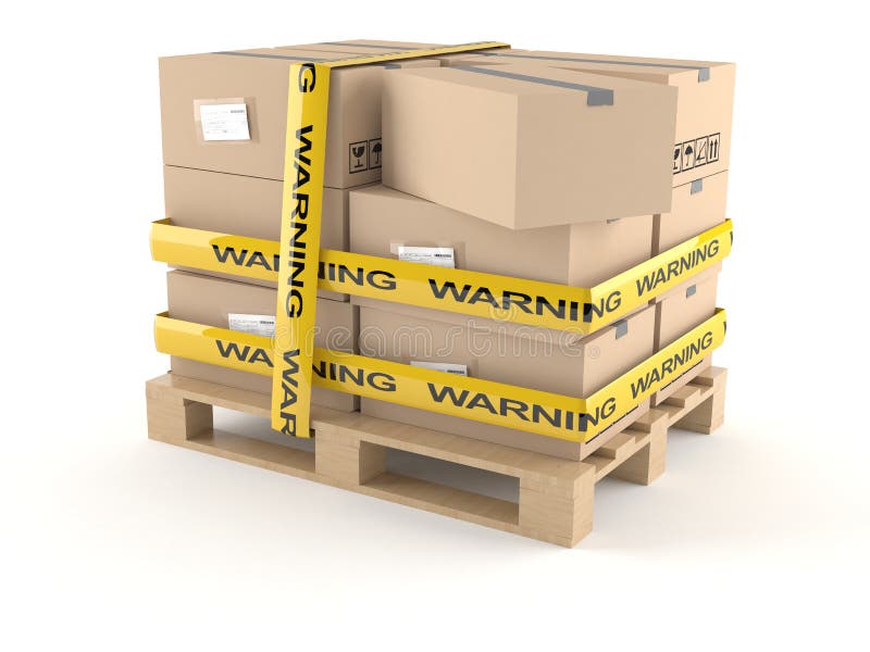 Palette with many packages stock illustration. Illustration of order ...