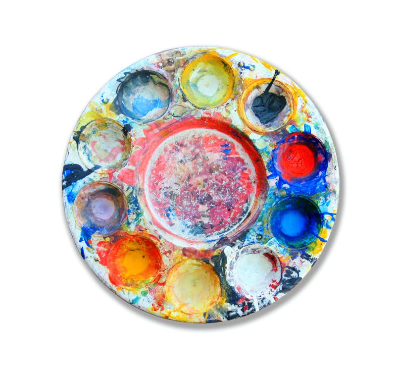 Palette with Multiple Colors Stock Image - Image of palette, artist ...