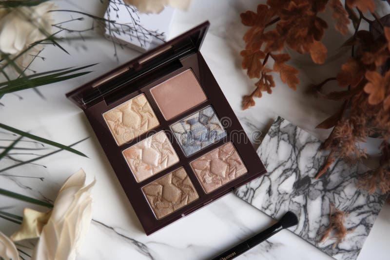 Palette of Neutral Colors for Everyday Makeup Look Stock Illustration ...