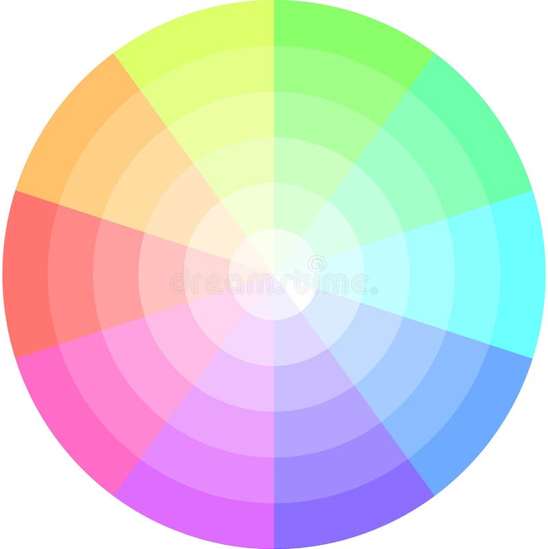 Palette Pastel Colors, Vector Pie Chart Stock Vector - Illustration of ...