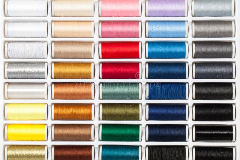 Palette Sewing Threads stock image. Image of thread, golden - 51283811