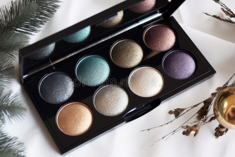 Palette of Sleek Metallic Shadows, Perfect for Dramatic Evening Look ...
