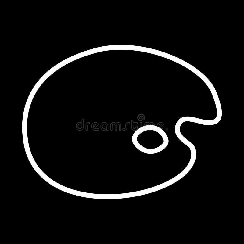 Palette white color icon . stock vector. Illustration of instrument ...