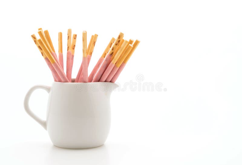 Palillo De La Galleta Con La Fresa Condimentada Foto de archivo ...