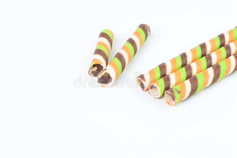 Palitos De Chocolate Aislados Sobre Un Fondo Blanco Foto de archivo ...