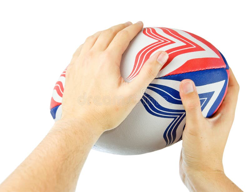 Palla Della Tenuta Del Giocatore Di Rugby Immagine Stock - Immagine di ...