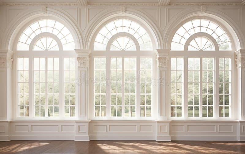 Palladian Windows on Generative Ai. Stock Illustration - Illustration ...