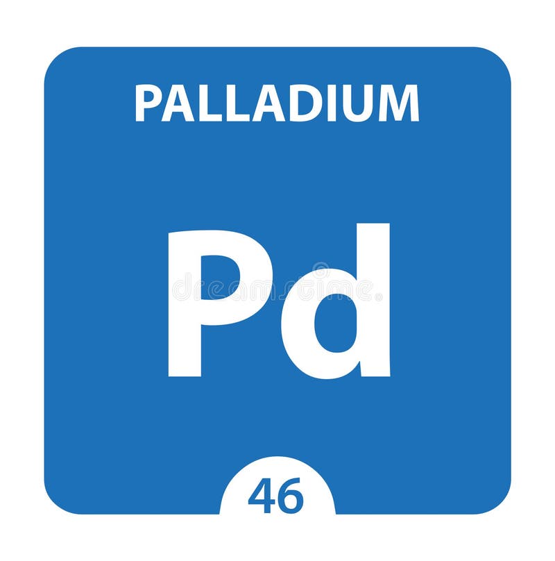 Palladium Chemical 46 Element of Periodic Table. Molecule and ...