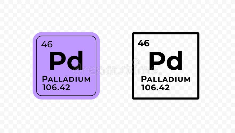 Palladium, Chemical Element of the Periodic Table Vector Stock Vector ...