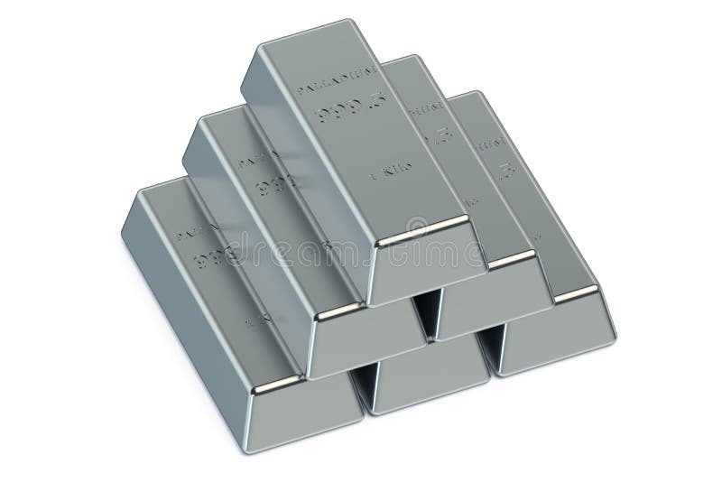 Palladium ingots stock illustration. Illustration of metal - 57456903