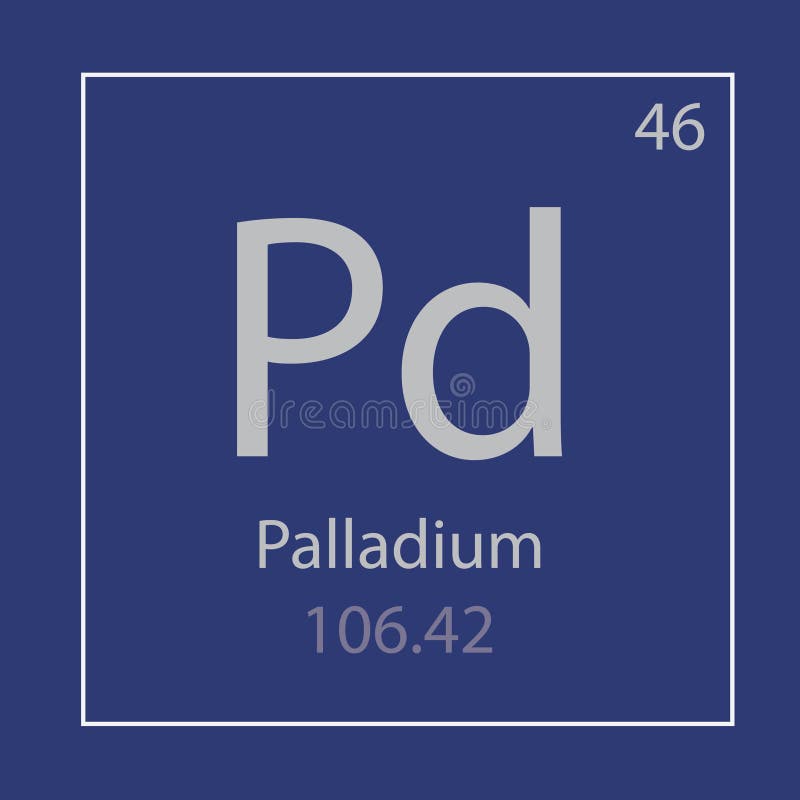 Palladium Pd Chemical Element Icon Stock Vector - Illustration of ...