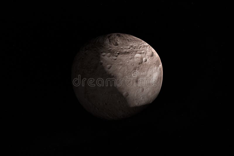 Pallas Asteroid in the Outer Space. 3d Render Stock Illustration ...