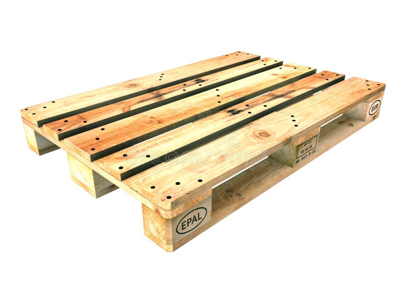 Single Wooden Pallet stock image. Image of container - 50010967
